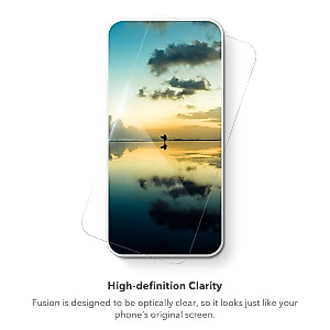 ZAGG InvisibleShield Fusion with D3O for Samsung Galaxy S22 – Flexible Hybrid Screen Protection – Strengthened with D3O – Extreme Impact and Scratch Protection