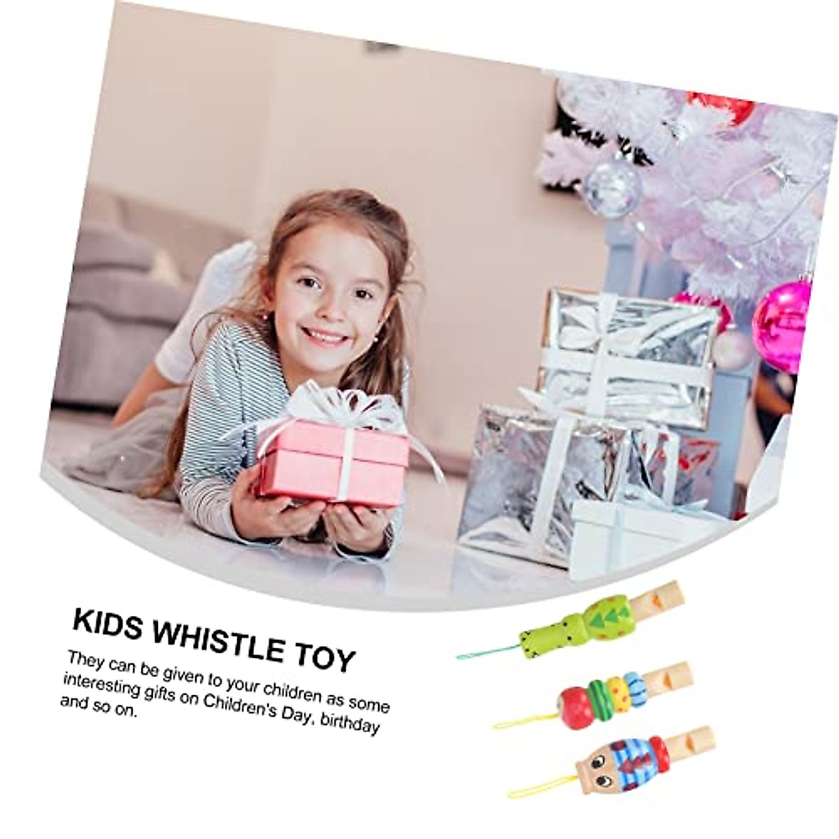 jojofuny 3 pcs Playthingrandom Educational Animals Music Children Carved Instruments Whistles Style Stuffer Kids Random Cartoon Wooden Stocking Toysrandom Toy Toys Whistle