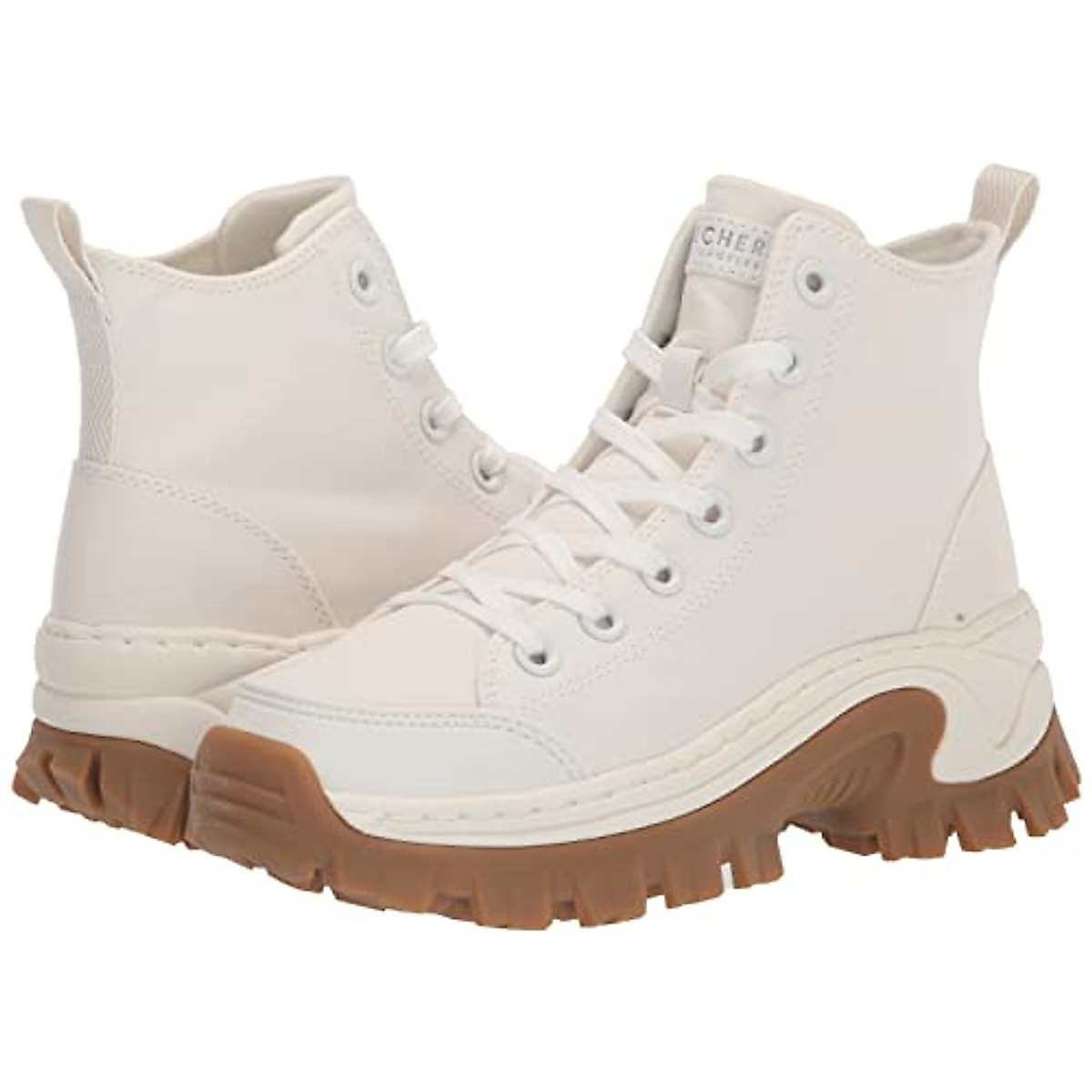 Skechers Women's Street BLOX-Fashion Shaker Sneaker, WHT, 9