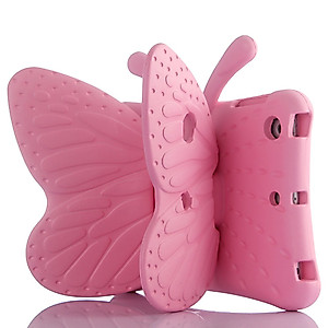 Ipad 5/6/Air/Air 2 Case,ER CHEN(TM) Kids Light Weight Cute Butterfly Design Shock Proof EVA Foam Series Case Compatible for Ipad 5/6/Air/Air 2(Pink)