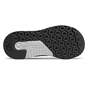 New Balance Kid's 455 V2 Hook and Loop Running Shoe, Black/White, 4 Infant