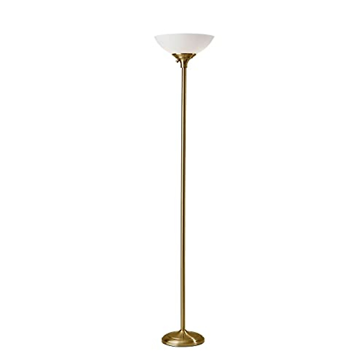 Adesso 7506-21 Glenn 300W Torchiere, 71 in, 2 x 150 W Incandescent/equiv. LED, Antique Brass, 1 Floor Lamp
