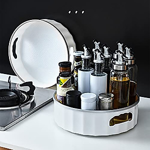 9in Rotating Spice Rack Spinning Organizer Non- Skid Lazy Susan Turntable Spice Stand for Cabinet Pantry Refrigerator