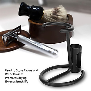 Shaving Brush Stand Metal Alloy Shaving Accessories Men's Beauty Care Supplies Storage Rack Suitable for Bathroom Bedroom Decorative