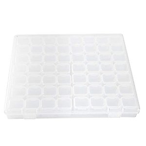 Nail Art Organizer,56 Slots Plastic Nail Art Accessory Decorations Jewelry Storage Organizer Box for 56 slot storage bead storage containers bead organizer earring container bead storage boxes nail ar