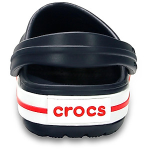 Crocs Unisex-Child Crocband Clogs (Little Kid/Big Kid), Navy/Red, 2 Little Kid