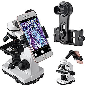 Gosky Microscope Lens Adapter, Microscope Smartphone Camera Adaptor - for Microscope Eyepiece Tube 23.2mm, Built-in WF 16mm Eyepiece - Capture and Record The Beauty in The Micro World