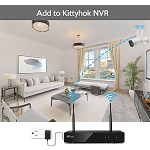 Kittyhok 3MP Wireless Security Camera Outdoor/Indoor Wireless Security System, 2K WiFi IP Security Camera for Home with Night Vision, 2-Way Audio, Motion Detection, Weatherproof