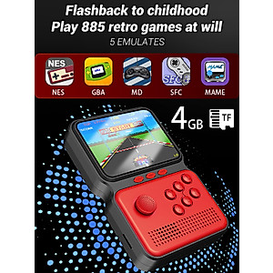 Fordim Handheld Game Console, Retro Mini Game Player with 800+ Classic Games, 3.5 Inch Screen 1020mAh Rechargeable Battery, Portable Game Console Support TV Connection