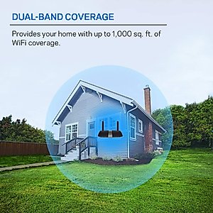 Linksys Max-Stream WiFi 5 Router, Dual-Band, 1,000 Sq. ft Coverage, with Parent Control, Up to 10+ Devices, Speeds up to (AC1200) 1.2Gbps - EA6350-4B