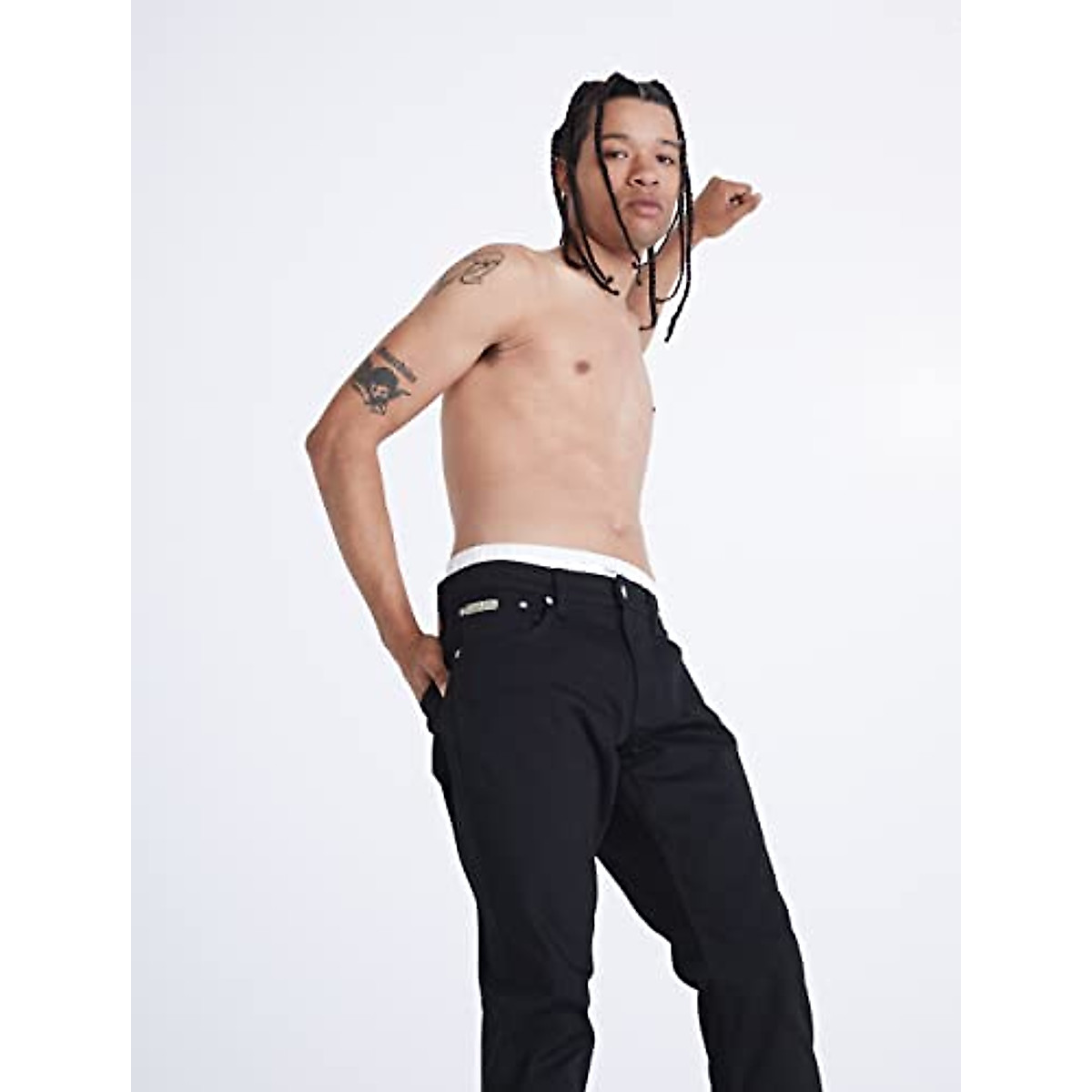 Calvin Klein Men's Slim Fit Jeans, Forever Black, 30W x 30L