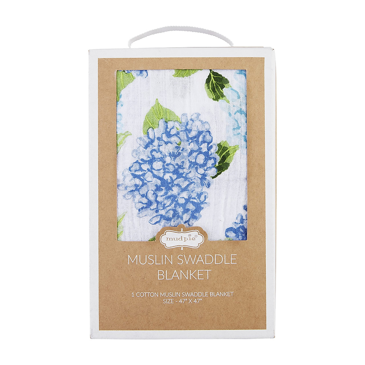 Mud Pie Blue Hydrangea Swaddle, Hydrangea, Blue