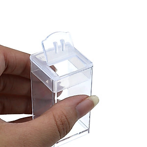 Tighall 20 Pack Diamond Embroidery Storage Jars Small Beads Storage Container Refills Clear Plastic Storage Box for DIY Stitch Tools Nail for Small Object (20Pcs, Square)