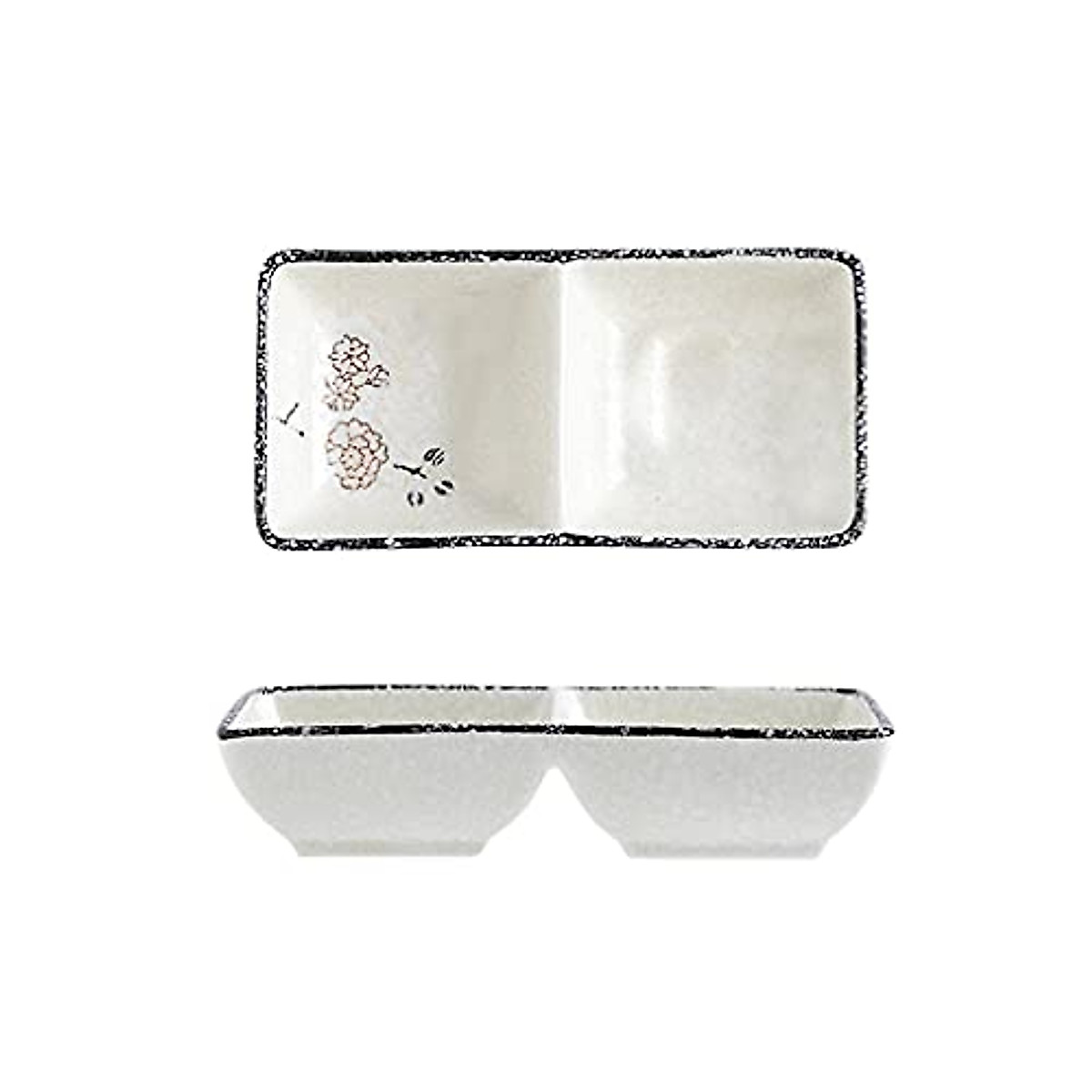 OUSIKA Ice Cream Porcelain Bowl-Snack Bowl Dessert Salad Bowl for Microwave Oven Dishwasher Refrigerator 4 Pieces Plates