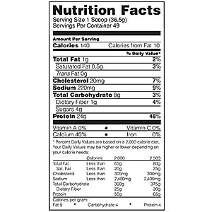 Optimum Nutrition Gold Standard 100% Micellar Casein Protein Powder, Naturally Flavored French Vanilla, 4 Pound (Packaging May Vary)