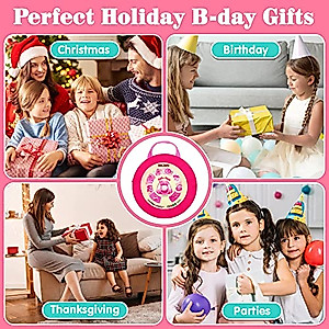 KIDAMI Princess Pop Up Tent with Star Lights for 1 2 3 Year Old Girls Birthday Gift, No Assembly Required, Easy to Fold with Portable Bag, Toddler Baby Girl Toys Kids Ball Pit Indoor Outdoor Playhouse