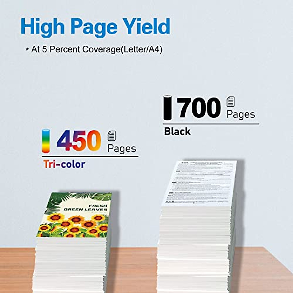 63XL Ink Cartridges Combo Pack Remanufactured Replacement for HP 63 XL Ink Work with Officejet 3830 4650 4652 4655 5200 Envy 4520 4512 Deskjet 1112 2132 3630 3632 Printer(1 Black,1 Tri-Color)