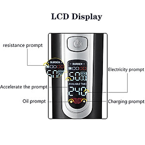 Man’s Intelligence Cordless Hair Clippers Hair Cutting Machine with LCD Display(Black)