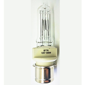 BORYLI Btr 1000W T-7 120V CL P28s 1000Watt 120Volt Medium Pre-focus Based Stage and Studio T7 Bulb, Clear(2pcs)