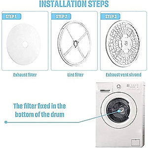 pizarra 30 Pieces Dryer Exhaust Filter,Universal Portable Dryer Lint Filter Replacement for Panda/Chef/Sonya/