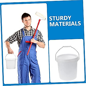 SOESFOUFU Plastic Bucket White Pails with Lid Water Pail Container Industrial Storage Bucket Scientific Bucket Heavy Duty Bucket Paint Buckets Empty Paint Cans Puke Bucket Paint Pail