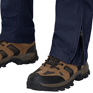 CRYSULLY Mens Military Tactical Pants Multi Pockets Cotton Combat Work Safari Ripstop Pant with Zipper Navy Blue 32