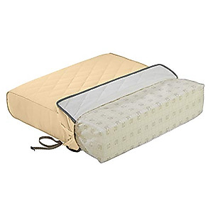 Classic Accessories Montlake FadeSafe Water-Resistant 54 x 18 x 3 Inch Outdoor Quilted Bench Cushion, Patio Furniture Swing Cushion, Chamomile