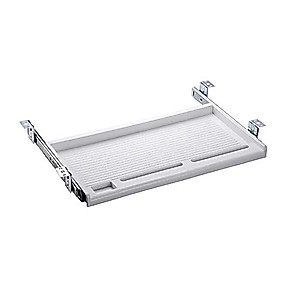 Under Desk Keyboard Tray Rack Drawers Slide Platforms or Home Office (White)