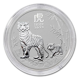 2022 P 1/2 oz Silver Australian Lunar Year of the Tiger Coin Brilliant Uncirculated (in Capsule) with a Certificate of Authenticity 50c Seller BU