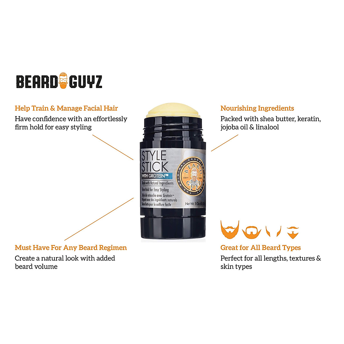 Beard Guyz Style Stick W/Grotein