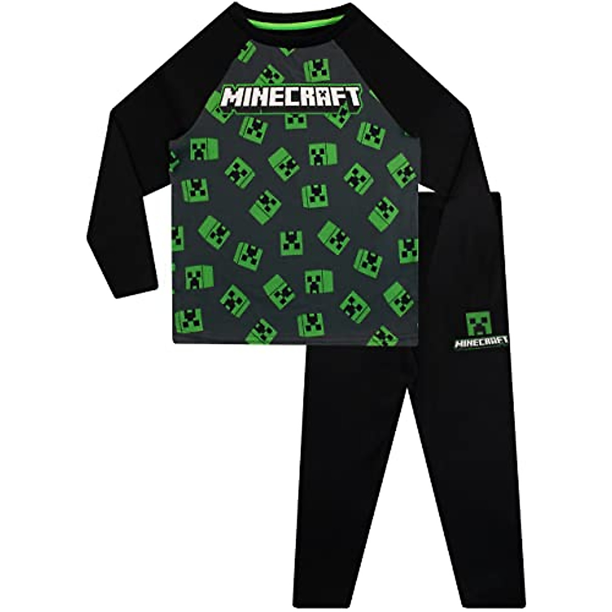 Minecraft Boys' Creeper Pajamas Size 7 Multicolored