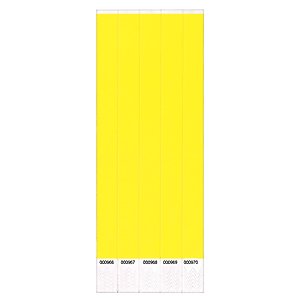 Vibrant Solid Yellow Wristbands - 100 Pack - Durable & Comfortable Material, Perfect for Events & Fashion Statements