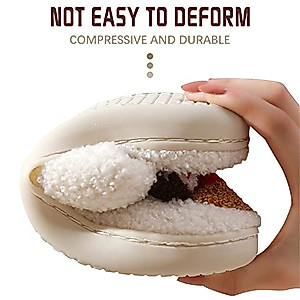 ajobity Cute Slipper for Women - Elk Slide Slippers Reindeer Xmas Slippers - Fun slippers Soft Plush Christmas Cotton Slippers Keep Warm Couples Slides