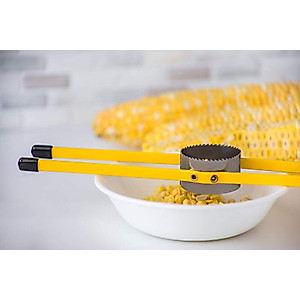Corn Slicer Peeler Thresher Stainless Steel Corn on The Cobb Holders Corn Shucker Kitchen Cooking Tools，Easy to Operate and Clean, Reusable and Durable