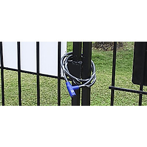 Brinks 675-65801 5/8 inch x 6' Commercial Braided Cable, M1 Keyway, Black, Blue