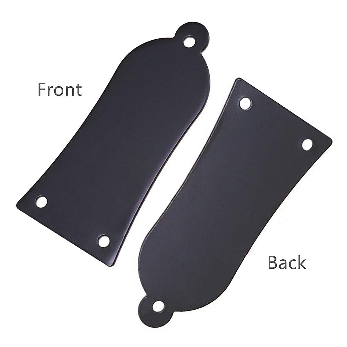 JD Chrome Plated Metal Guitar Truss Rod Cover Fit Epiphone Les Paul & SG Parts (Black)