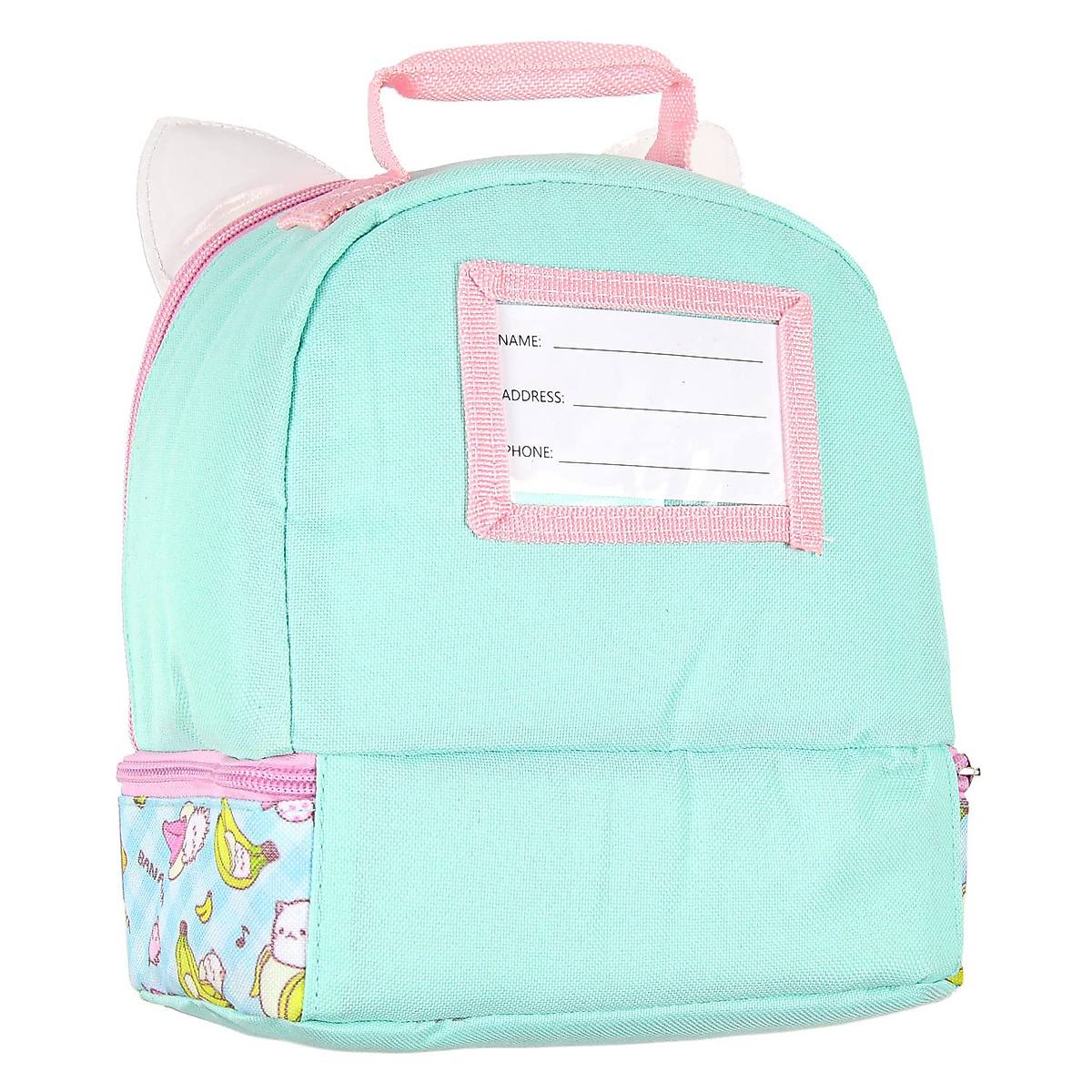 Bananya Lunch Tote 3D Character Dual Compartment Insulated Lunch Box