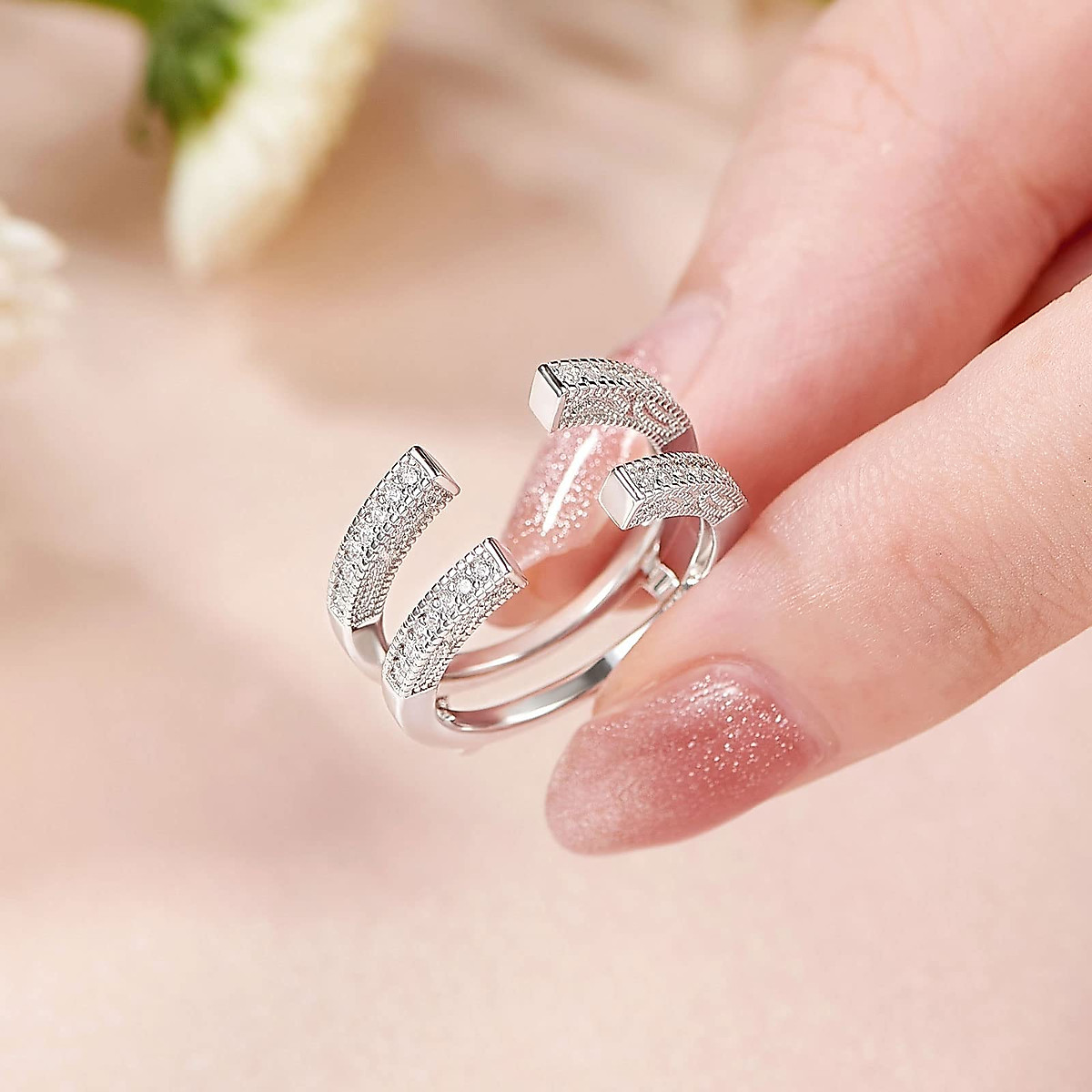 SHELOVES Vintage Guard Wrap Wedding Band For Women 925 Sterling Silver Ring Enhancer for Engagement Rings Sz 6