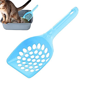 FRESO Pet Waste Scoop, Litter Scoop with Holder, Cat Stuff Poop Scooper, Cat Poop Shovel Solid Resin with Hook, Cat Cleaning Tool Hole Design, Pet Waste Management Ergonomics for Kittens Cats Dogs