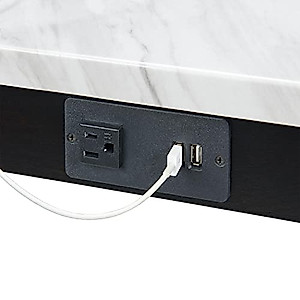 Picket House Furnishings Jada Bar Table Set in White Marble