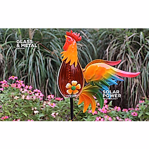 Moonrays 96343 Farmhouse Rooster Stake Light, Multi-Color