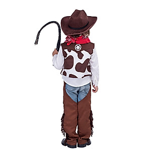 Spooktacular Creations Cowboy Costume Cowboy Hat Deluxe Set for Kids Halloween Party Dress Up,Role Play and Cosplay (S(5-7yr))
