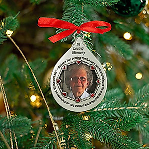 Cathedral Art 'In Loving Memory' Frame for Women - Teardrop Ornament, 2-3/4-Inch, Silver