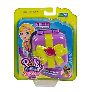 Polly Pocket Hidden Hideouts Moon Rockin’ Adventure Compact: 3 Hidden Hideouts, 2 Hidden Reveals, 3 Accessories, 1 Micro Shani Doll & Sticker Sheet