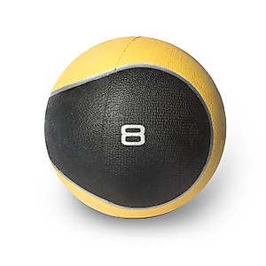 CAP Barbell Rubber Medicine Ball, 8-Pound, Yellow
