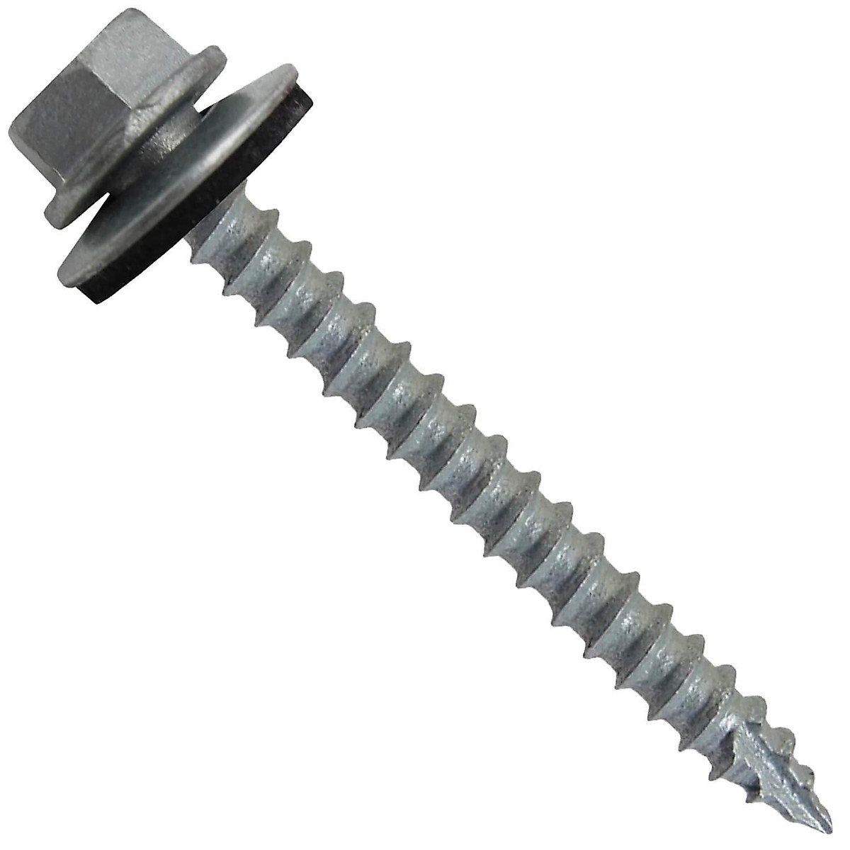 #14 Metal Roofing Screws: (250) Screws x 2-1/2" Galvanized Hex Head Sheet Metal Roof Screw. Self Starting Metal to Wood Sheet Metal Screws with EPDM Washer. for Corrugated Roofing