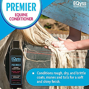 EQyss Premier Equine Conditioner - Moisturize Skin, Detangle Horse's Mane, Tail, & Coat, Add Shine, Tangle-Free Brushing, Minimize Flyaways (16 oz)