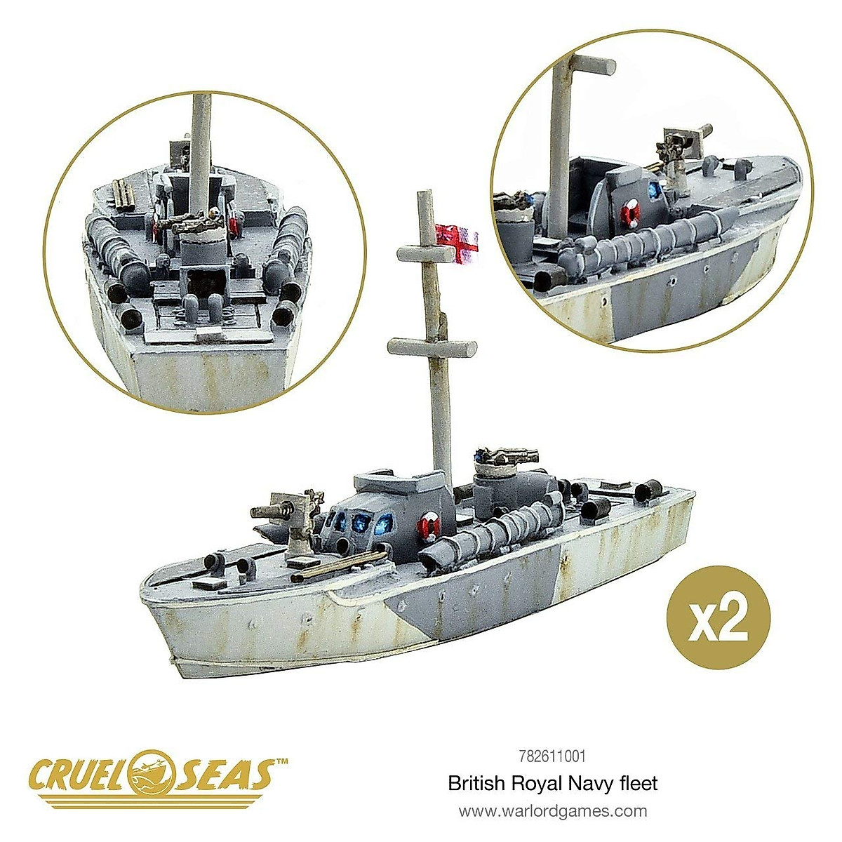 Cruel Seas Warlord British Royal Fleet 1:300 WWII Naval Military Wargaming Plastic Model Kit 782611001