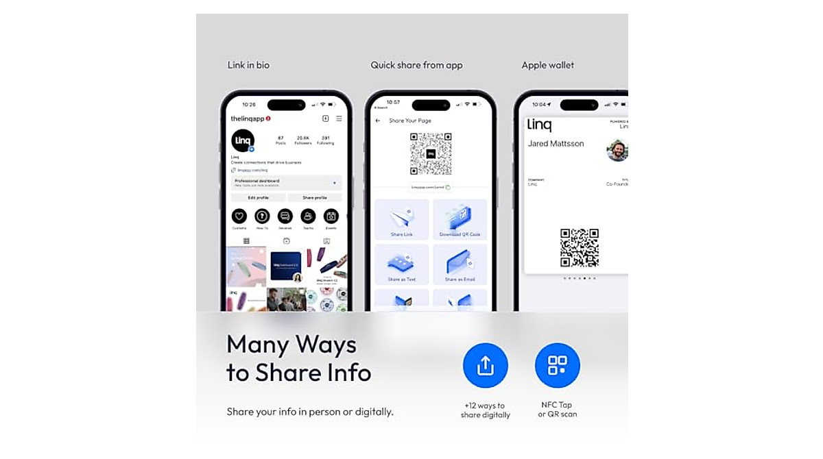 Linq Digital Business Card - Smart NFC Contact and Networking Card ...