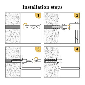 PuzFun 12" Black Acrylic Floating Shelves, 4 Pack Wall Shelf with Cable Clips, Small Floating Shelf for Expand Wall Display Space for Living Room, Bathroom, Gaming Room, Dorm Wall Decor